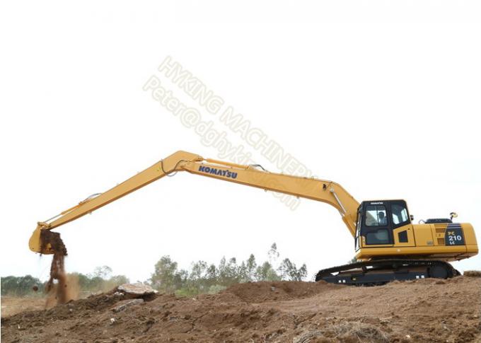 PC210 Telescopic Excavator Dipper Stick Komatsu 50ft Long With 0.5 Cum ...