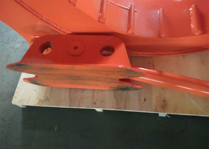 Q345B NM400 Excavator Thumb Grab Hitachi Orange Color 990 mm Bucket Width