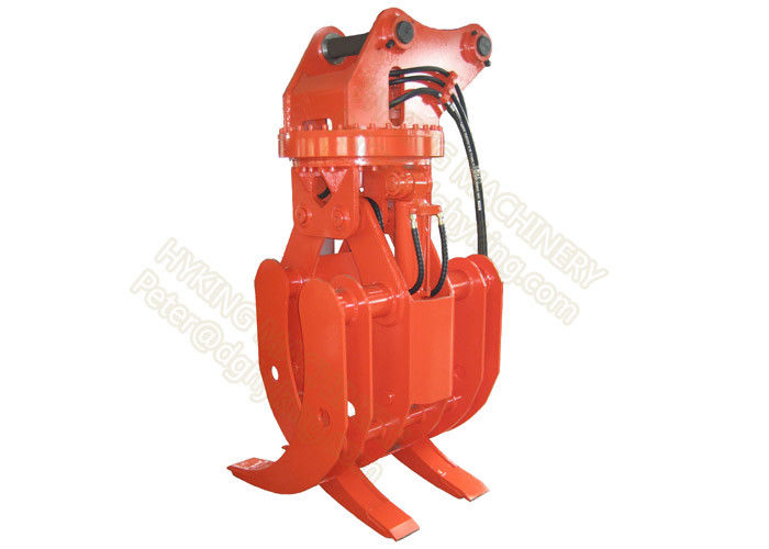 360 Degree Excavator Rotating Grapple , Hydraulic Rock Grab For ...
