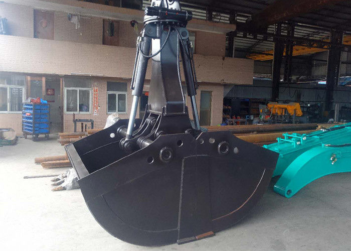 Q345B NM400 Excavator Thumb Grab Hitachi Orange Color 990Mm Bucket Width